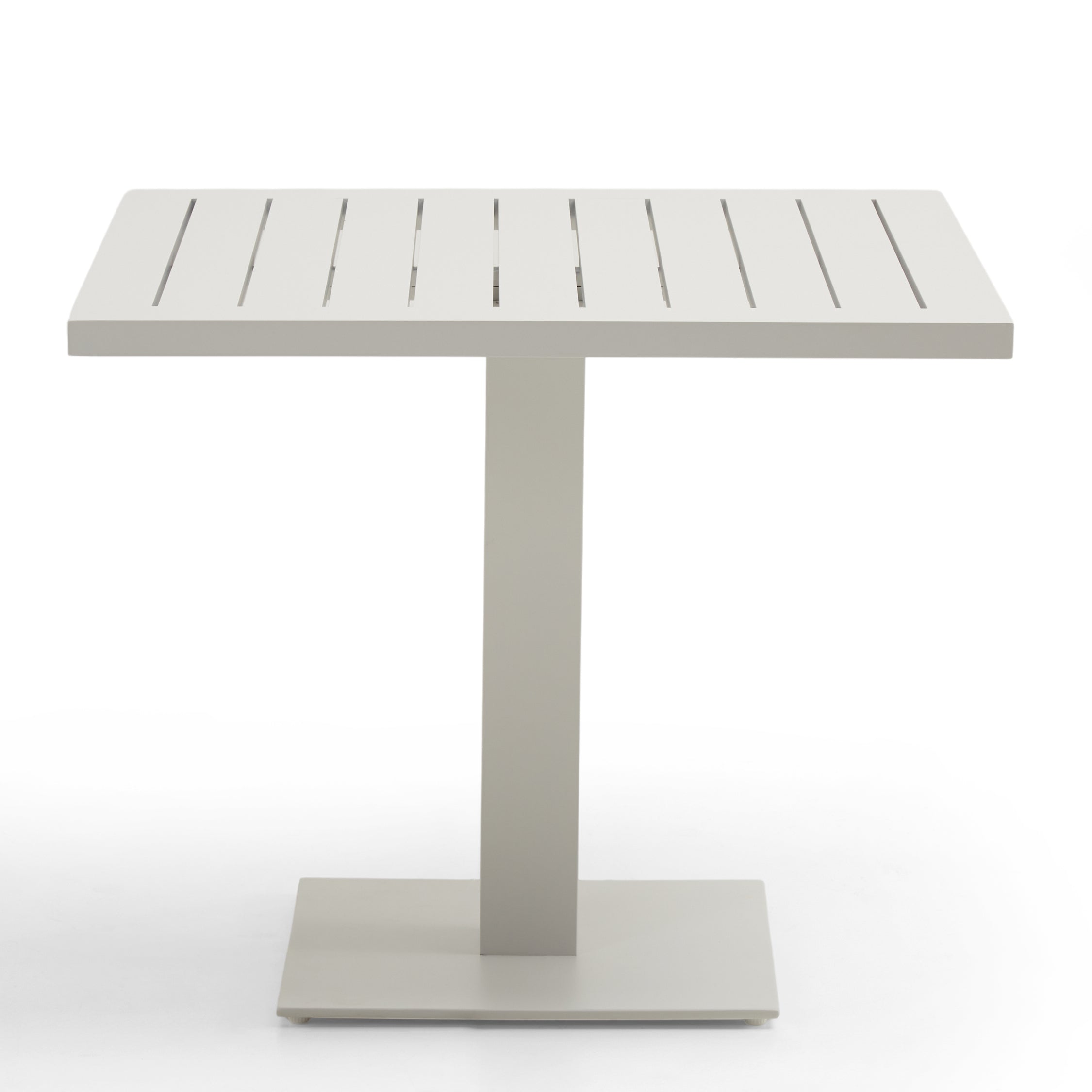 Avoca Outdoor Square Pedestal Aluminium Dining Table with Hugo Rope ...