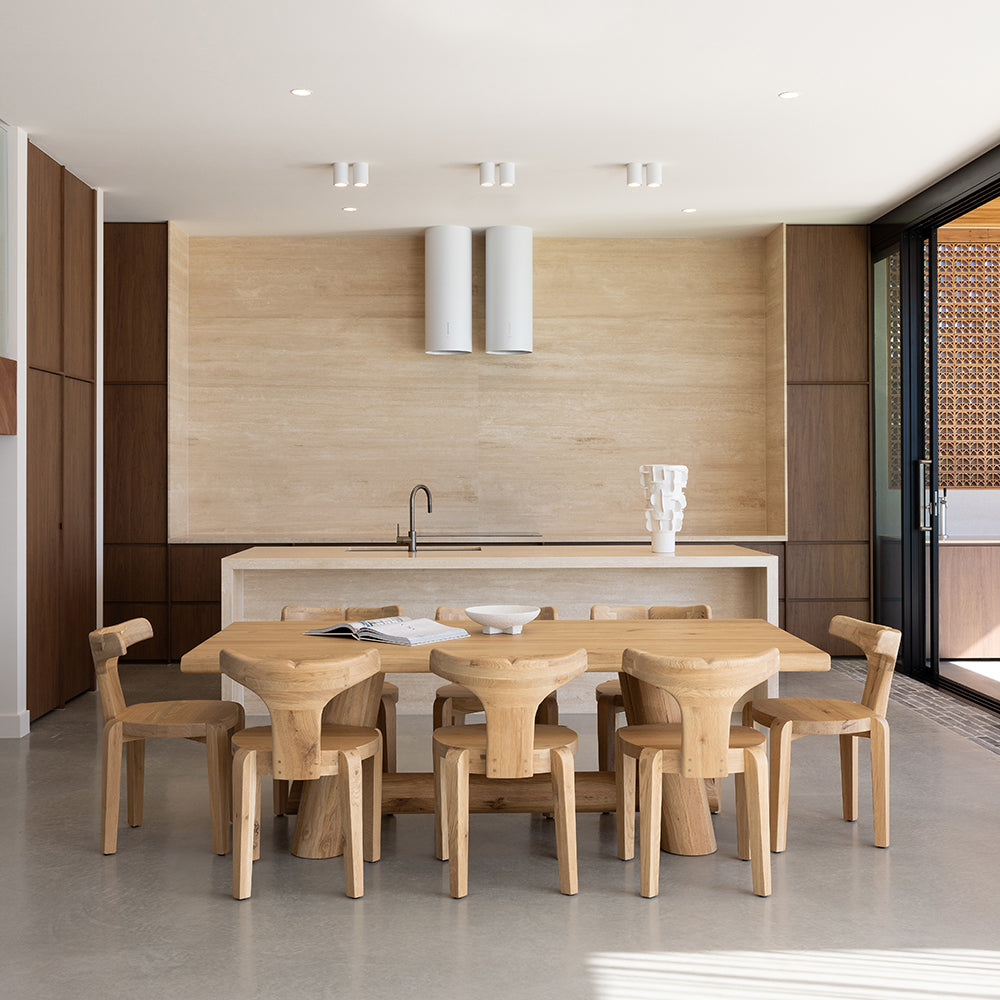 Fingal Indoor 2.2m Timber Dining Setting with 8x Chairs - Bay Gallery ...