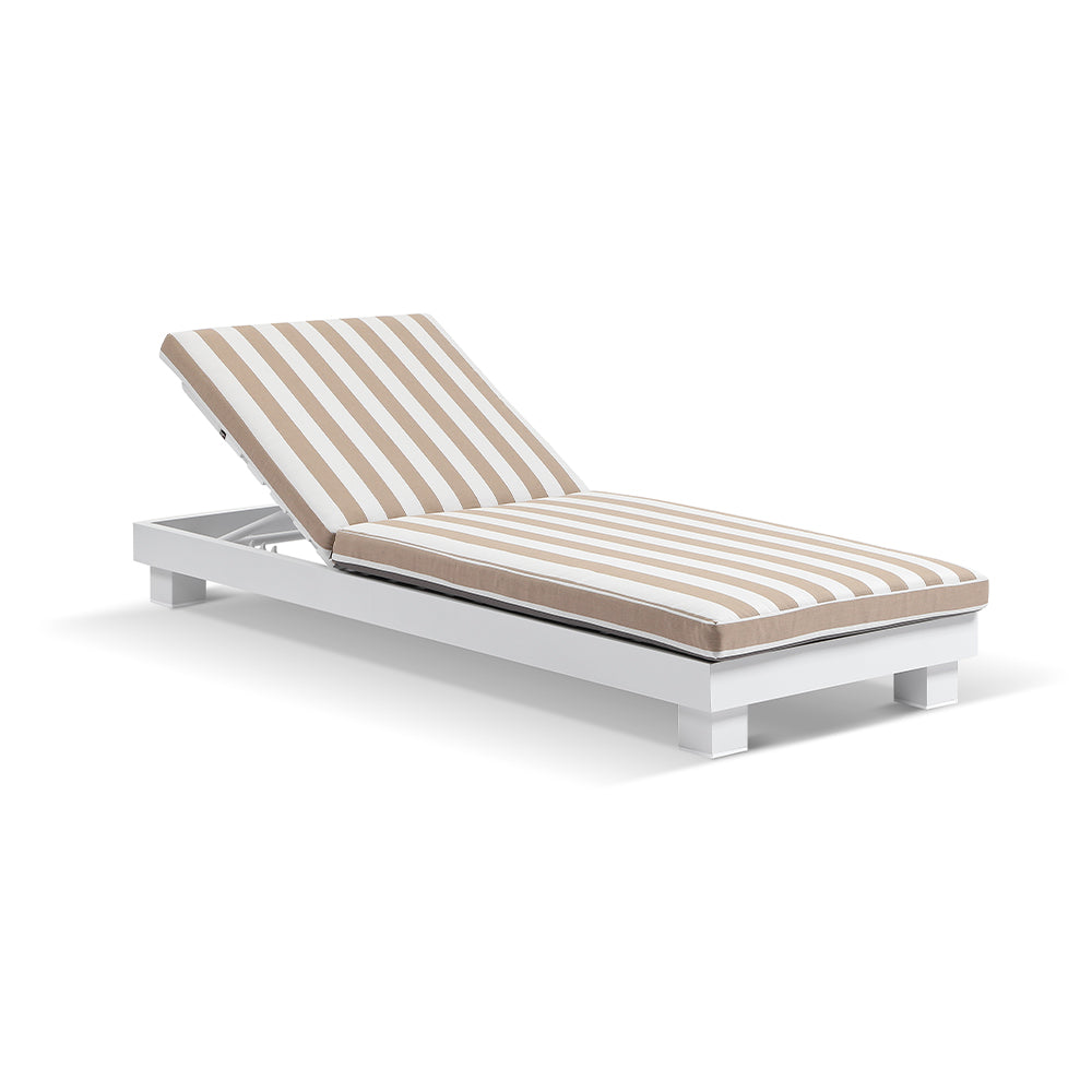 Santorini Aluminium Sun Lounge with Sunbrella® Cushion - Bay Gallery ...