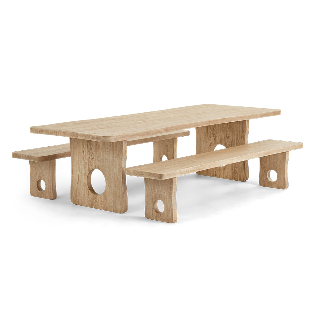 Norah Indoor 2.7m Timber Dining Setting with Benches - Bay Gallery ...