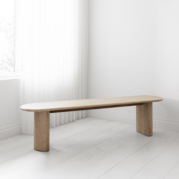 Kirribilli Indoor Timber Bench Seat - Bay Gallery Furniture
